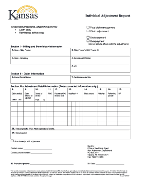 Fillable Online Individual Adjustment Request Fax Email Print - pdfFiller