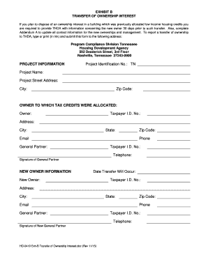 Fillable Online TRANSFER OF OWNERSHIP INTEREST Fax Email Print - pdfFiller