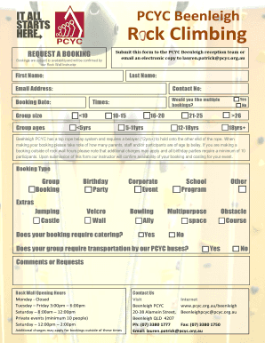 Fillable Online R ck Climbing Fax Email Print - pdfFiller