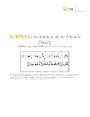 Fillable Online SAMPLE Constitution of an Islamic Fax Email Print ...