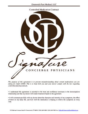 Fillable Online Controlled Medication Contract Fax Email Print - pdfFiller