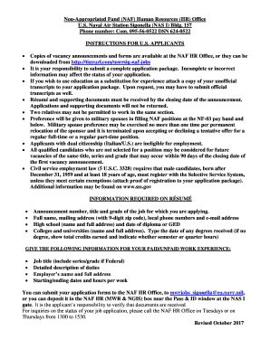Fillable Online Non-Appropriated Fund (NAF) Human Resources (HR) Office ...