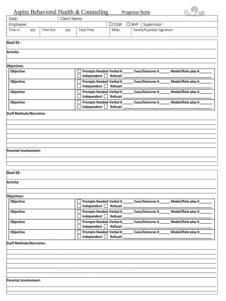 Fillable Online Aspire Behavioral Health & Counseling Fax Email Print ...