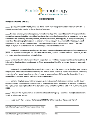 Fillable Online PLEASE INITIAL EACH LINE ITEM Fax Email Print - pdfFiller