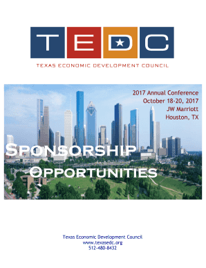 Fillable Online So Many Reasons to Sponsor the TEDC Annual Conference ...
