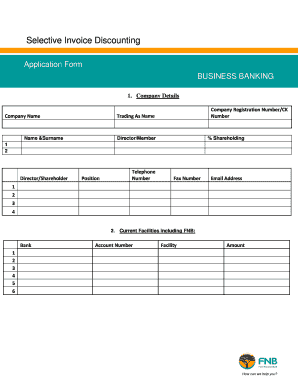 Fillable Online Selective Invoice Discounting Fax Email Print - pdfFiller