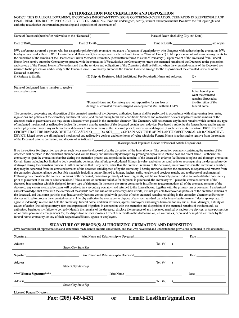 Fillable Online NOTICE: THIS IS A LEGAL DOCUMENT, IT CONTAINS IMPORTANT ...