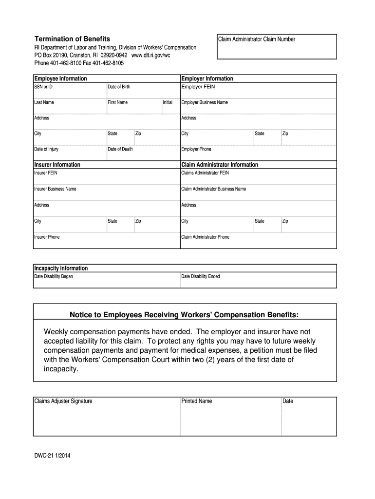 Fillable Online Claim Administrator Claim Number Fax Email Print ...