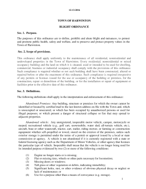 Fillable Online The purposes of this ordinance are to define, prohibit ...