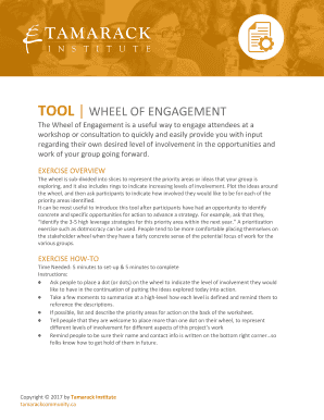 Fillable Online TOOL WHEEL OF ENGAGEMENT Fax Email Print - pdfFiller