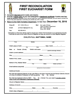 Fillable Online FIRST RECONCILIATION Fax Email Print - pdfFiller