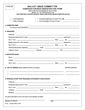 Fillable Online Ballot Issue Committee Campaign Finance Registration ...