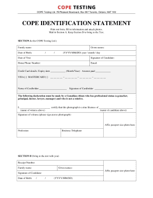 Fillable Online COPE Testing Ltd Fax Email Print - pdfFiller