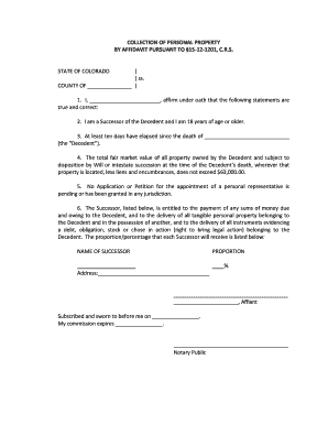 Fillable Online BY AFFIDAVIT PURSUANT TO 15-12-1201, C Fax Email Print ...