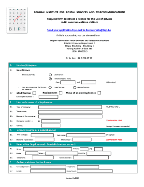 Fillable Online BELGIAN INSTITUTE FOR POSTAL SERVICES AND ...