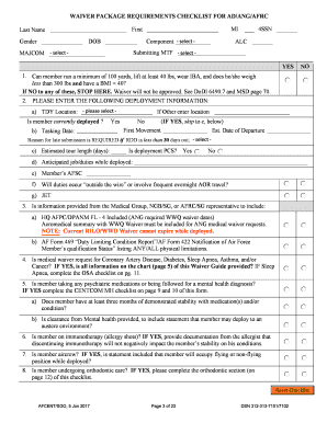 Fillable Online CENTCOM has designated AFCENT/SG as the service waiver ...