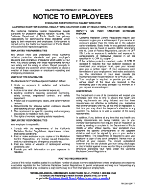 Fillable Online The California Radiation Control Regulations include ...
