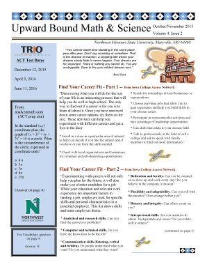 Fillable Online Upward Bound Math & Science Fax Email Print - pdfFiller