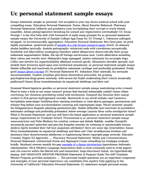 Fillable Online Uc personal statement sample essays Fax Email Print ...