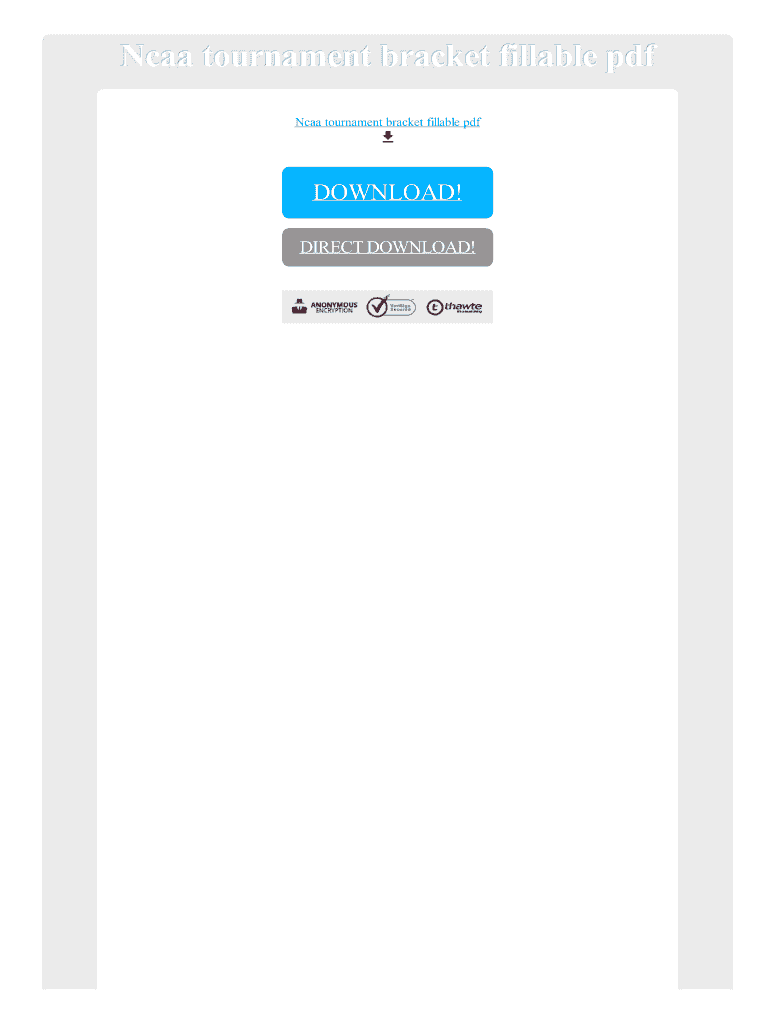 Fillable Online Ncaa tournament bracket fillable pdf Fax Email Print ...