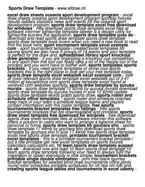 Fillable Online Sports Draw Template - www Fax Email Print - pdfFiller