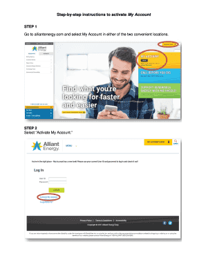 Fillable Online Step-by-step instructions to activate My Account Fax ...