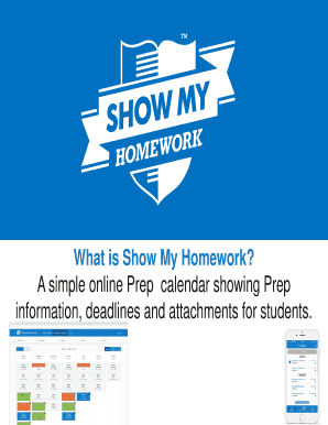 Fillable Online What is Show My Homework Fax Email Print - pdfFiller