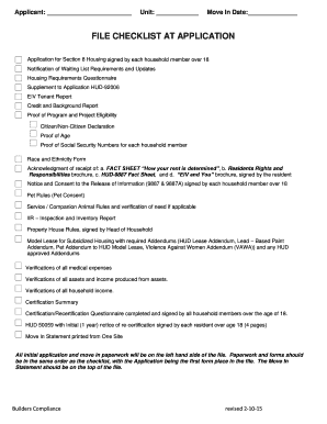 Fillable Online Move In Date: Fax Email Print - pdfFiller