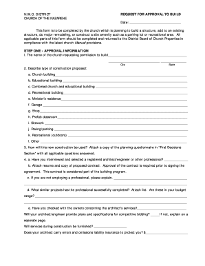 Fillable Online REQUEST FOR APPROVAL TO BUILD Fax Email Print - pdfFiller