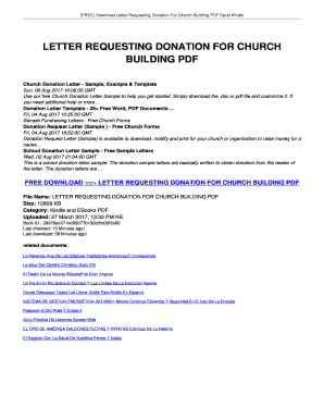 Fillable Online FREE Download Letter Requesting Donation For Church ...
