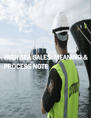 Fillable Online HIGH SEA SALES: MEANING & PROCESS NOTE Fax Email Print ...