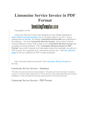 Fillable Online Limousine Service Invoice in PDF Fax Email Print ...
