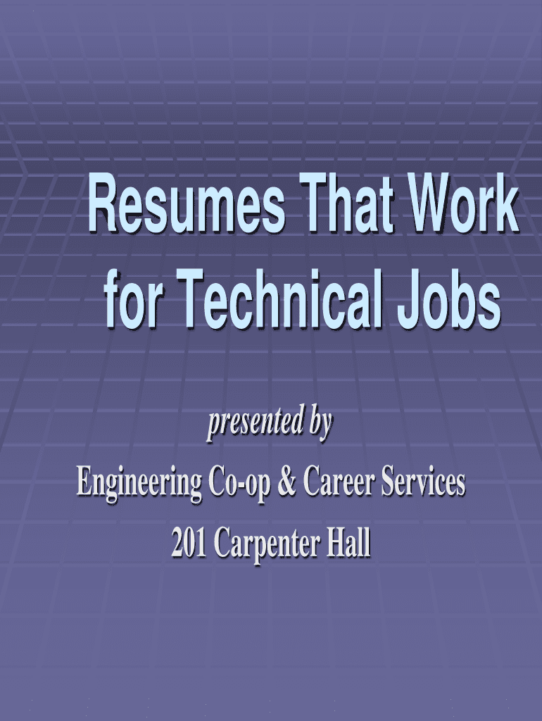 Fillable Online Resumes That Work Fax Email Print - pdfFiller