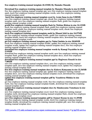 Fillable Online free employee training manual template (8 Fax Email ...