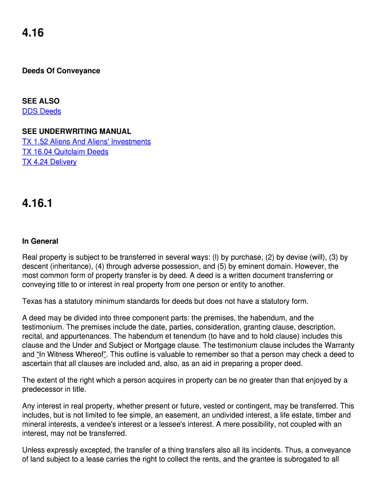 Fillable Online Deeds Of Conveyance Fax Email Print - pdfFiller