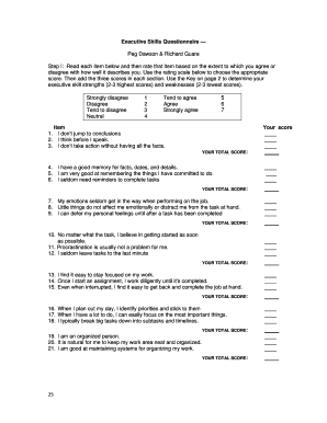 Fillable Online Executive Skills Questionnaire Fax Email Print - pdfFiller
