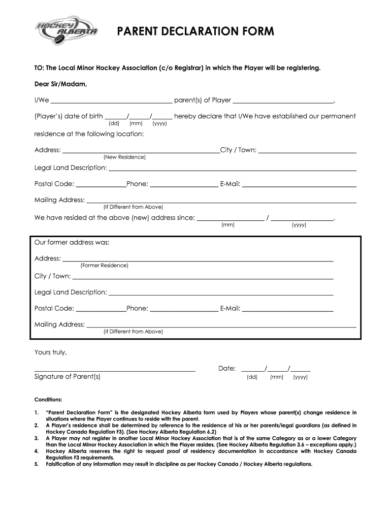 Fillable Online parent(s) of Player Fax Email Print - pdfFiller