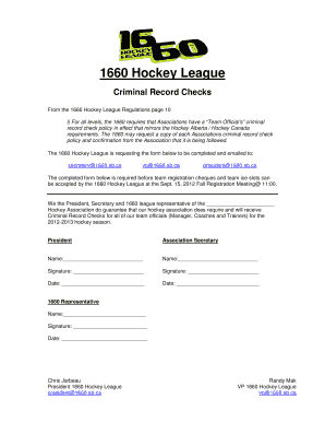 Fillable Online Criminal Record Checks Fax Email Print - pdfFiller