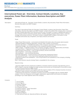 Fillable Online International Power plc - Overview, Contact Details ...