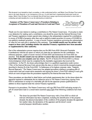 Fillable Online Land Donation-Form 8.. - Maine Land Trust Network Fax ...