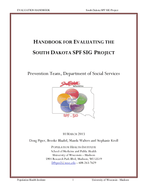Fillable Online South Dakota SPF SIG Project Fax Email Print - pdfFiller