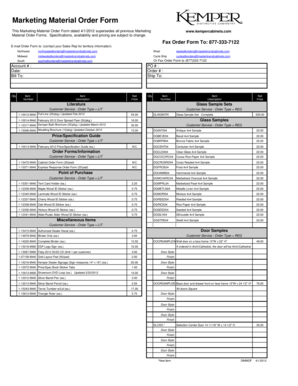 Fillable Online Marketing Material Order Form This Marketing Material ...