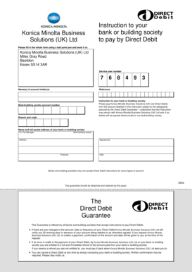 Fillable Online konicaminolta co (UK) Ltd DD Mandate - Konica Minolta ...