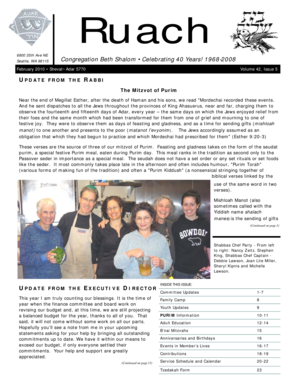 Fillable Online Ruach 6800 35th Ave NE Seattle, WA 98115 Congregation ...