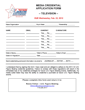 Fillable Online usfigureskating Media credential application form television - US Figure Skating ...
