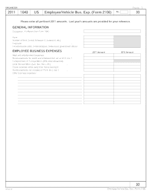 Fillable Online Unreimbursed employee business expenses, use this form ...