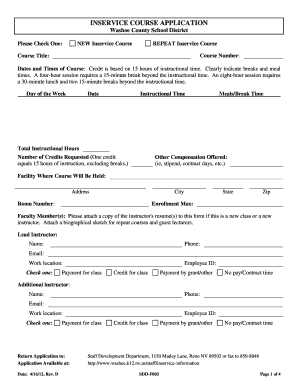 Fillable Online Inservice Course Approval Process - Washoe County ...