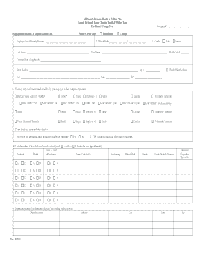 Fillable Online Employee Social Security Number: - - Enrollment Company ...