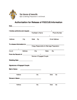 Fillable Online dioknox FOCCUS release form Fax Email Print - pdfFiller