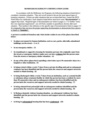 Fillable Online odm-hp HOMELESS ELIGIBILITY CERTIFICATION Fax Email ...